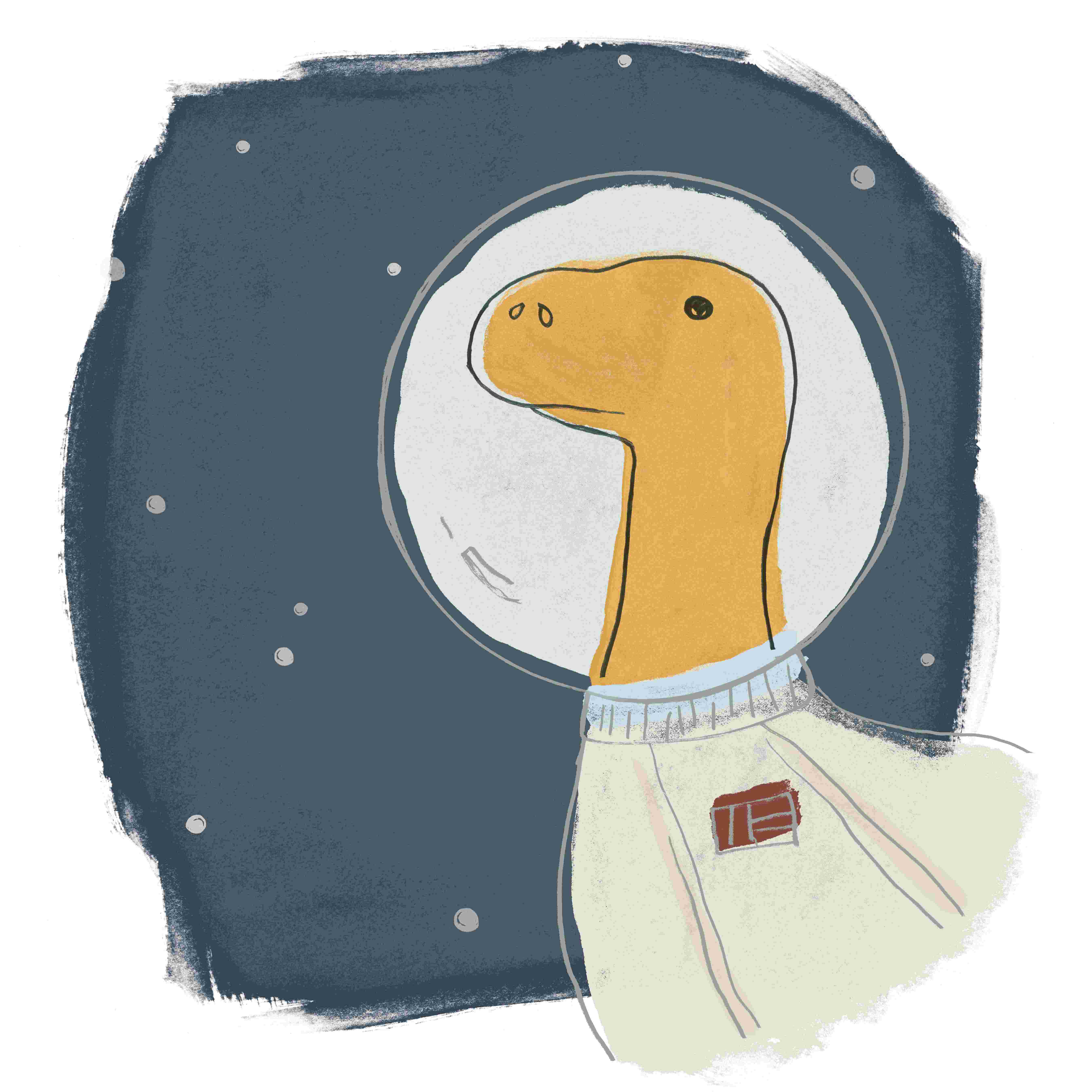 Zoomie Kids Space Dino I - Wrapped Canvas Graphic Art | Wayfair