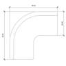 QA Group Curved Corner Booth - Stitched Channeling | Wayfair