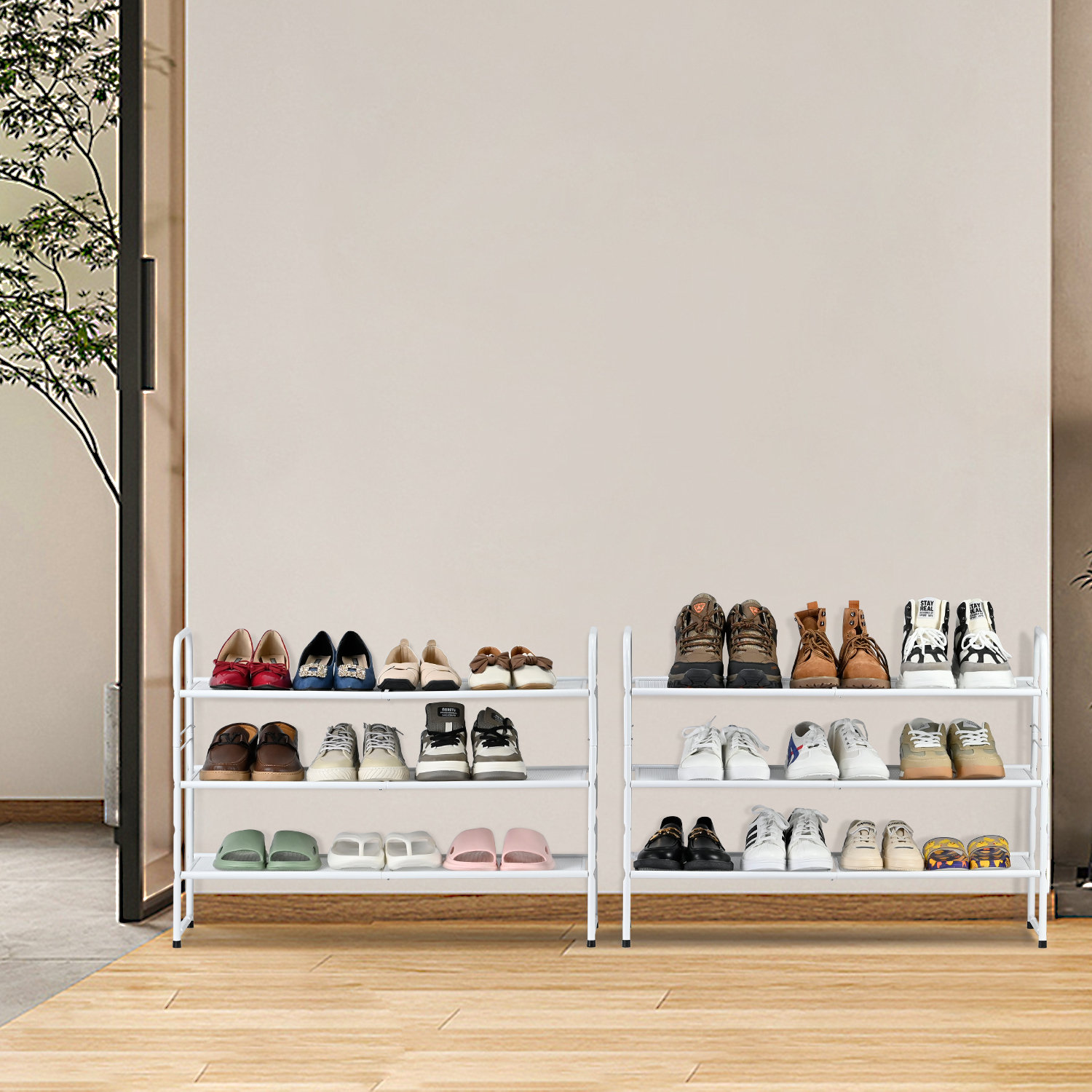 Hokku Designs Shoes Rack Shelf for Closet Stackable Shoe Storage ...