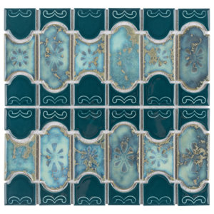 Merola Tile Montego Porcelain Mosaic Tile in Blue/Green/Beige & Reviews ...