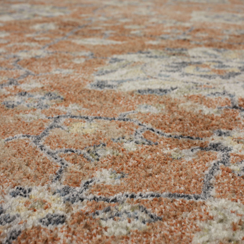 Bungalow Rose Performance Dark Orange Rug & Reviews | Wayfair