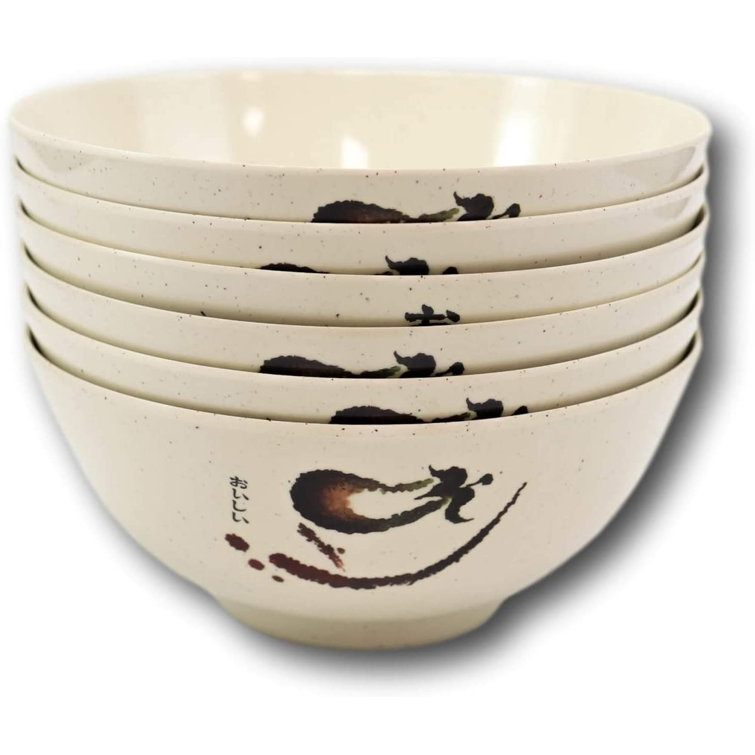 Trinx Melamine Serveware Artistic Brown Eggplant With Zen Swirl Design ...