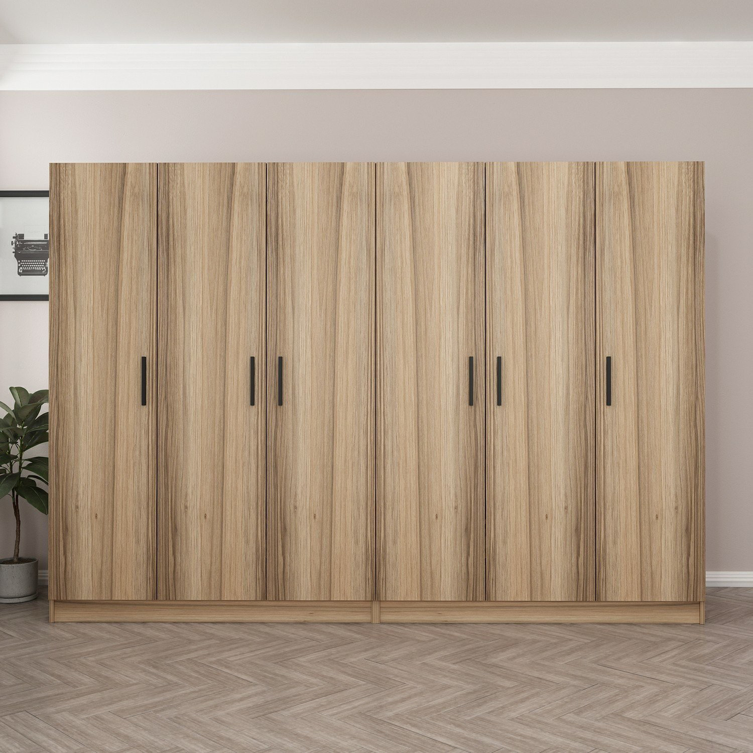 Hanah Home Minerva 100% MELAMINE COATED PARTICLE BOARD Wardrobe ...