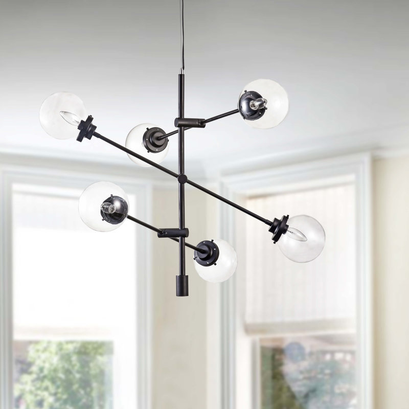 17 Stories 6 - Light Sputnik Modern Linear Chandelier | Wayfair