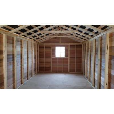 Cedarshed Ranchhouse 16 ft. W x 14 ft. D Western Red Cedar Wood Storage ...