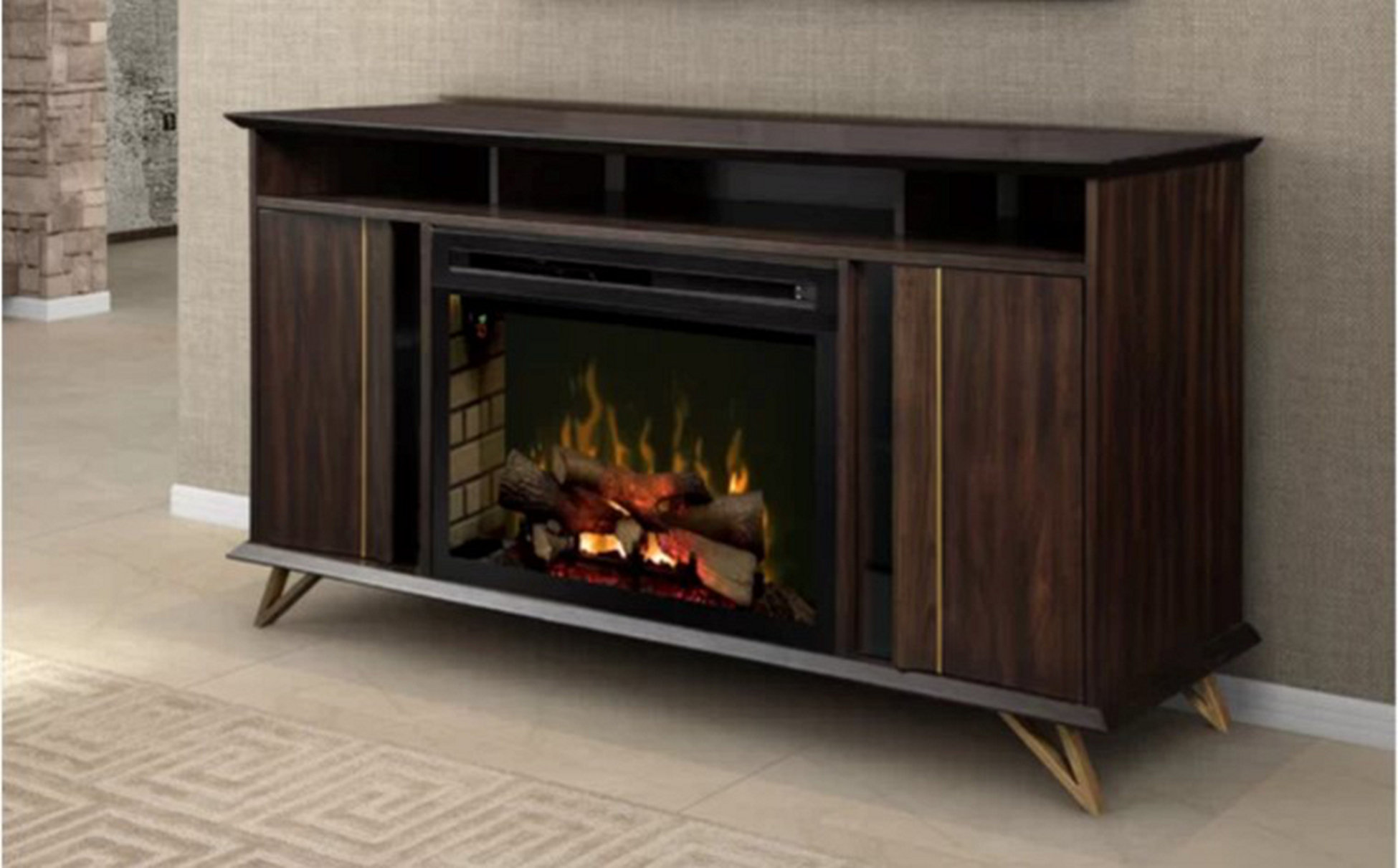 Corrigan Studio® Grace FM33-2045C Entertainment Console Fireplace ...