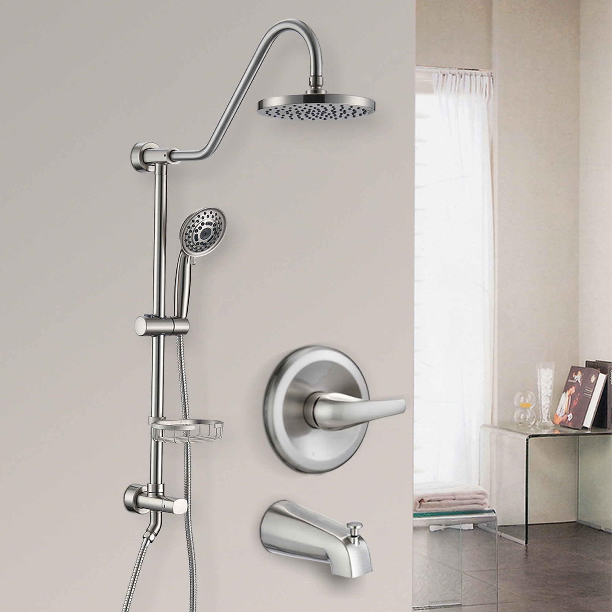 INLE With hand shower system (including rough-in valve) - Wayfair Canada