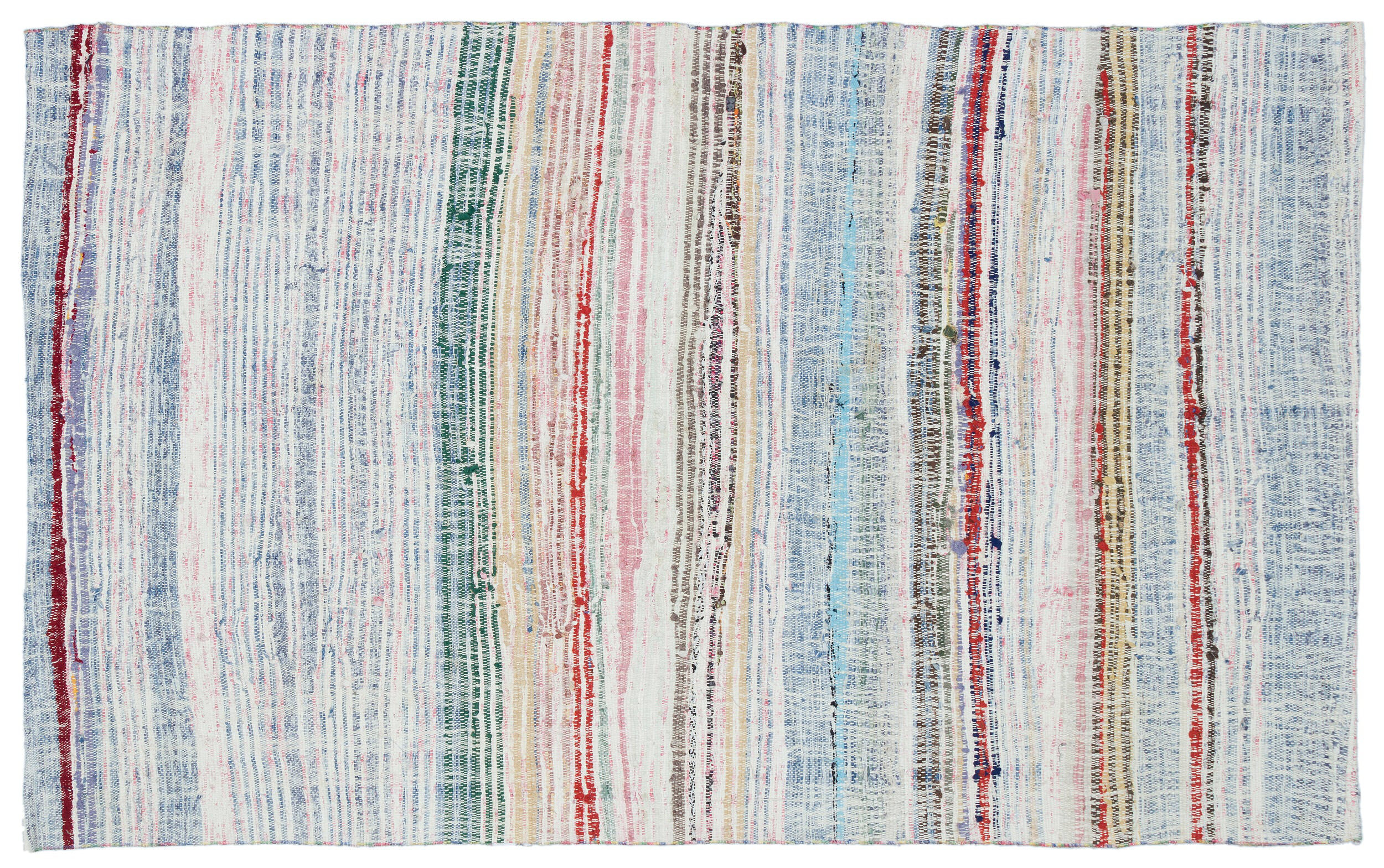 Foundry Select Girit White Striped Wool Handmade Area Rug - Wayfair Canada