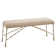 Global Views Spike Bench w/Muslin Cushion-Antique Brass-Lg | Perigold