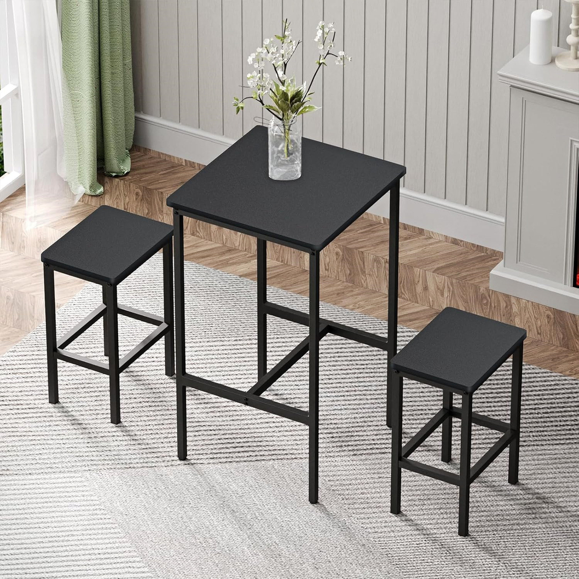 Latitude Run® Square Bar Table,Small Kitchen Dining Table,Cocktail ...