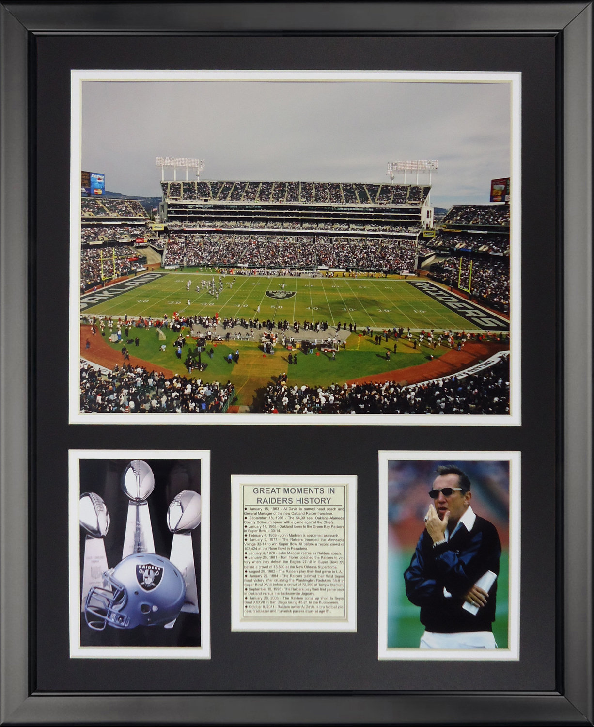 Legends Never Die NFL Oakland Raiders - Raider Stadium Framed ...
