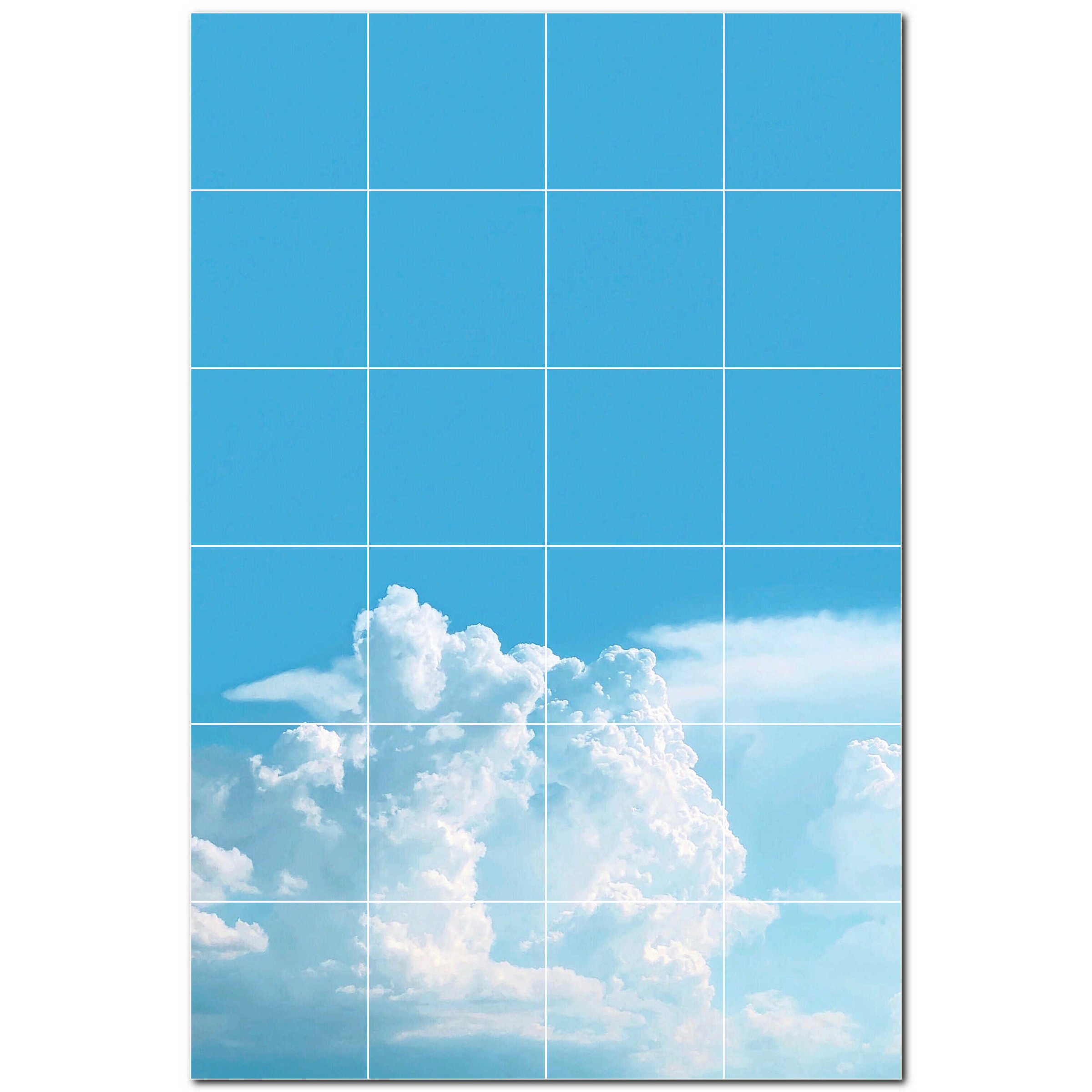 Picture-Tiles.com 32" x 48" Ceramic Clouds Photo Decorative Mural Tile ...