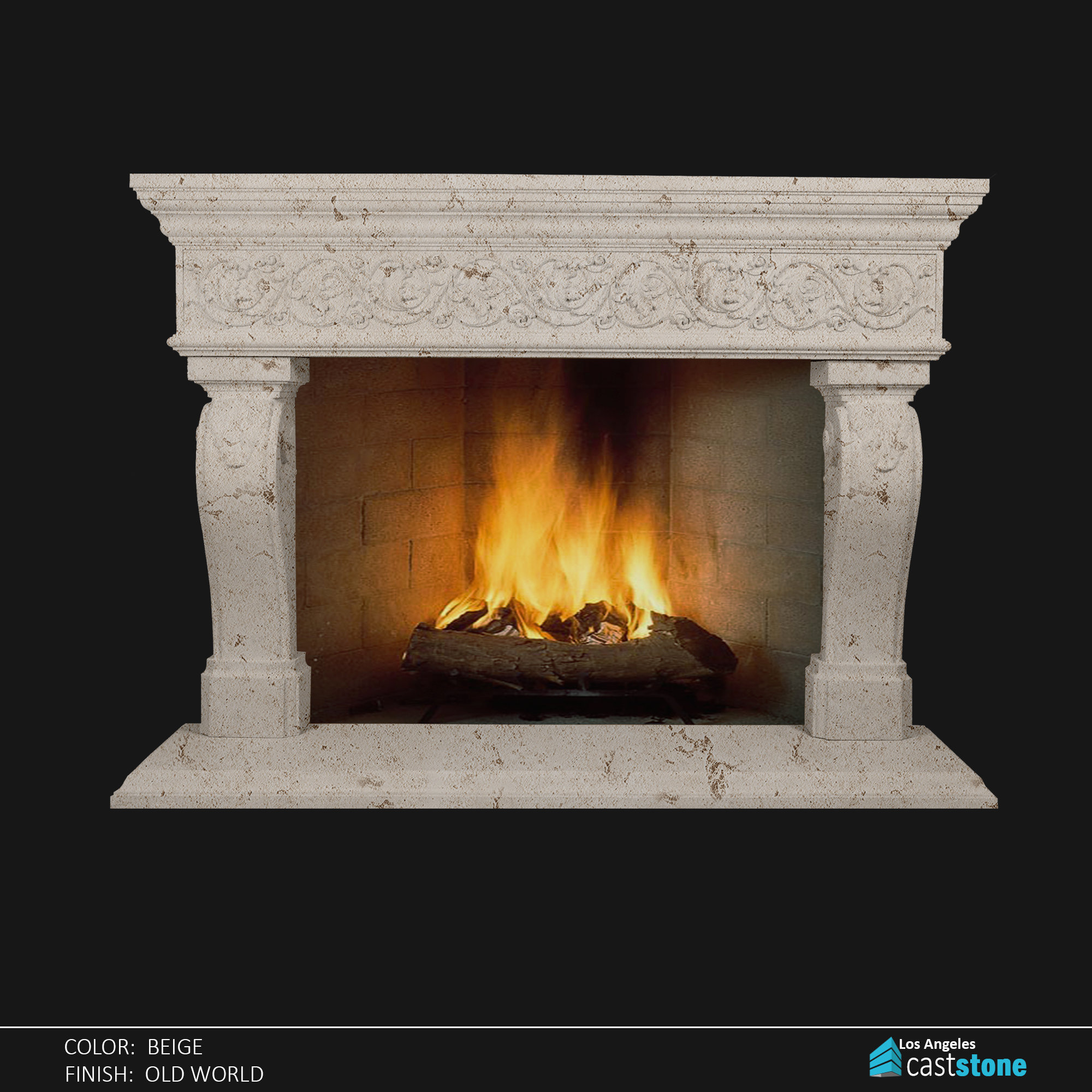 Los Angeles Cast Stone Cadre de cheminée Elfros - Wayfair Canada