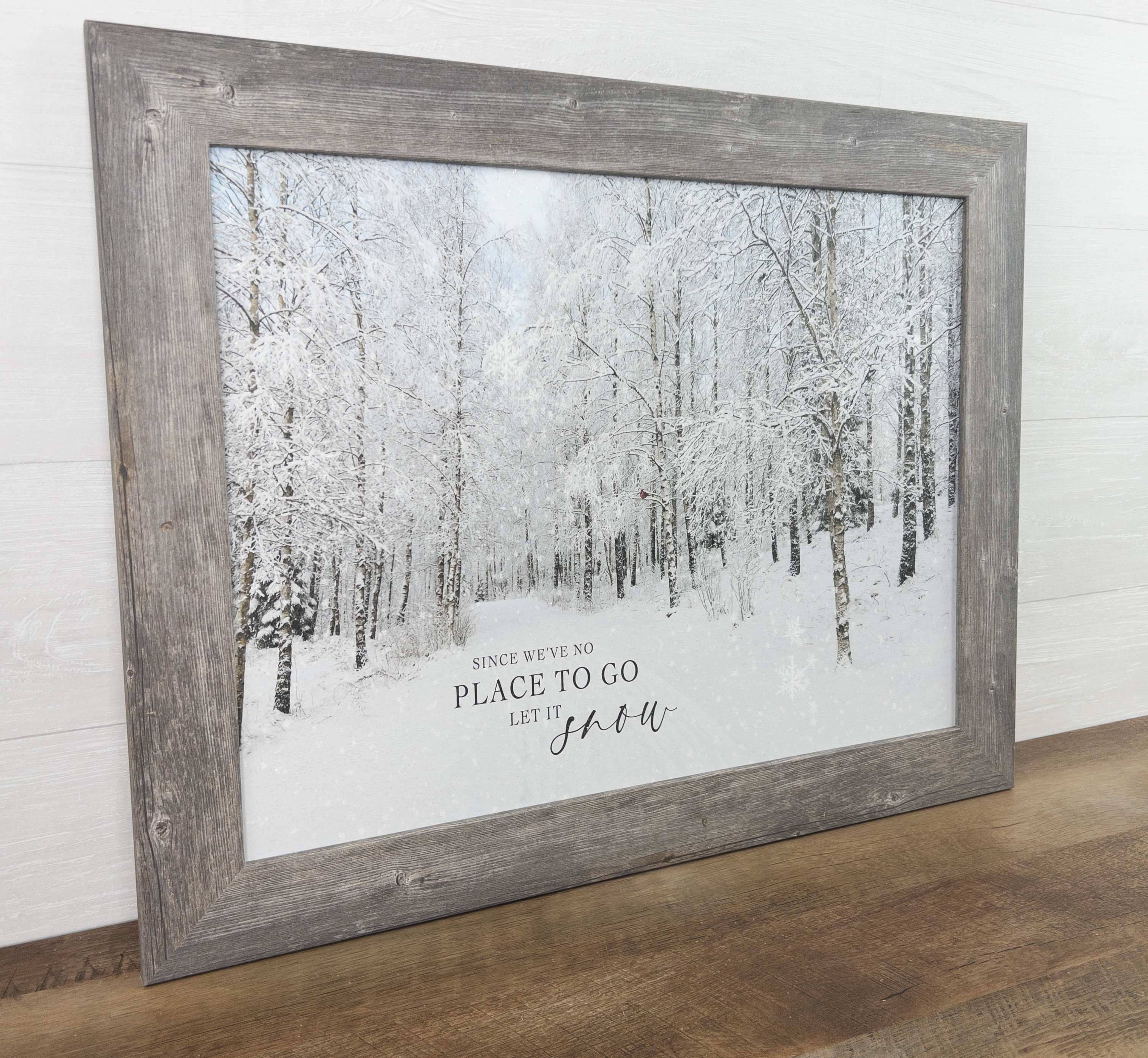 Millwood Pines Since We've No Place To Go Let It Snow Art Sign Framed ...
