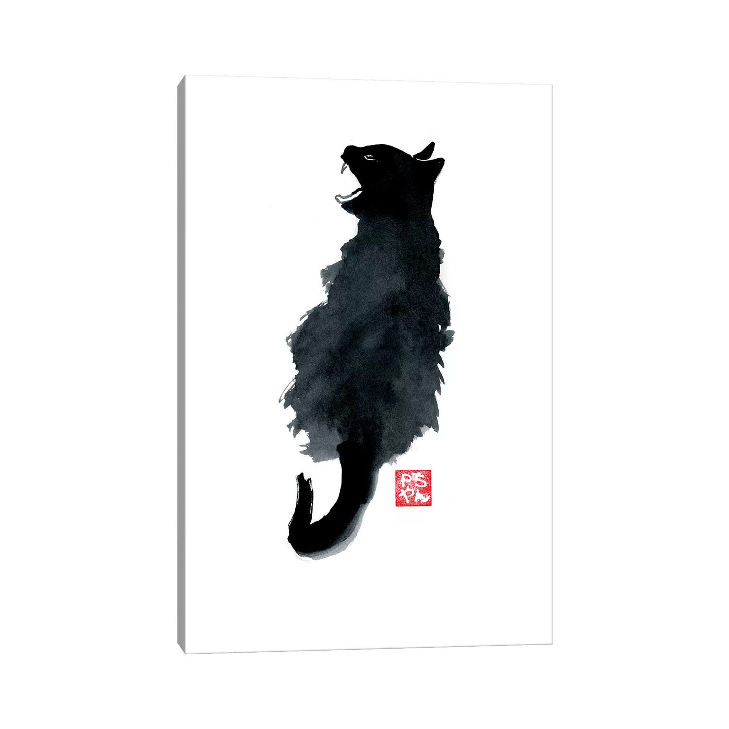 East Urban Home Crying Cat by Péchane - Wrapped Canvas Painting Print ...