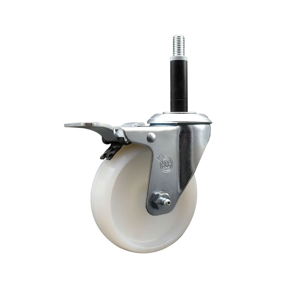Service Caster 4 Inch SS Nylon Swivel 3/4 Inch Expand Stem Caster Total ...
