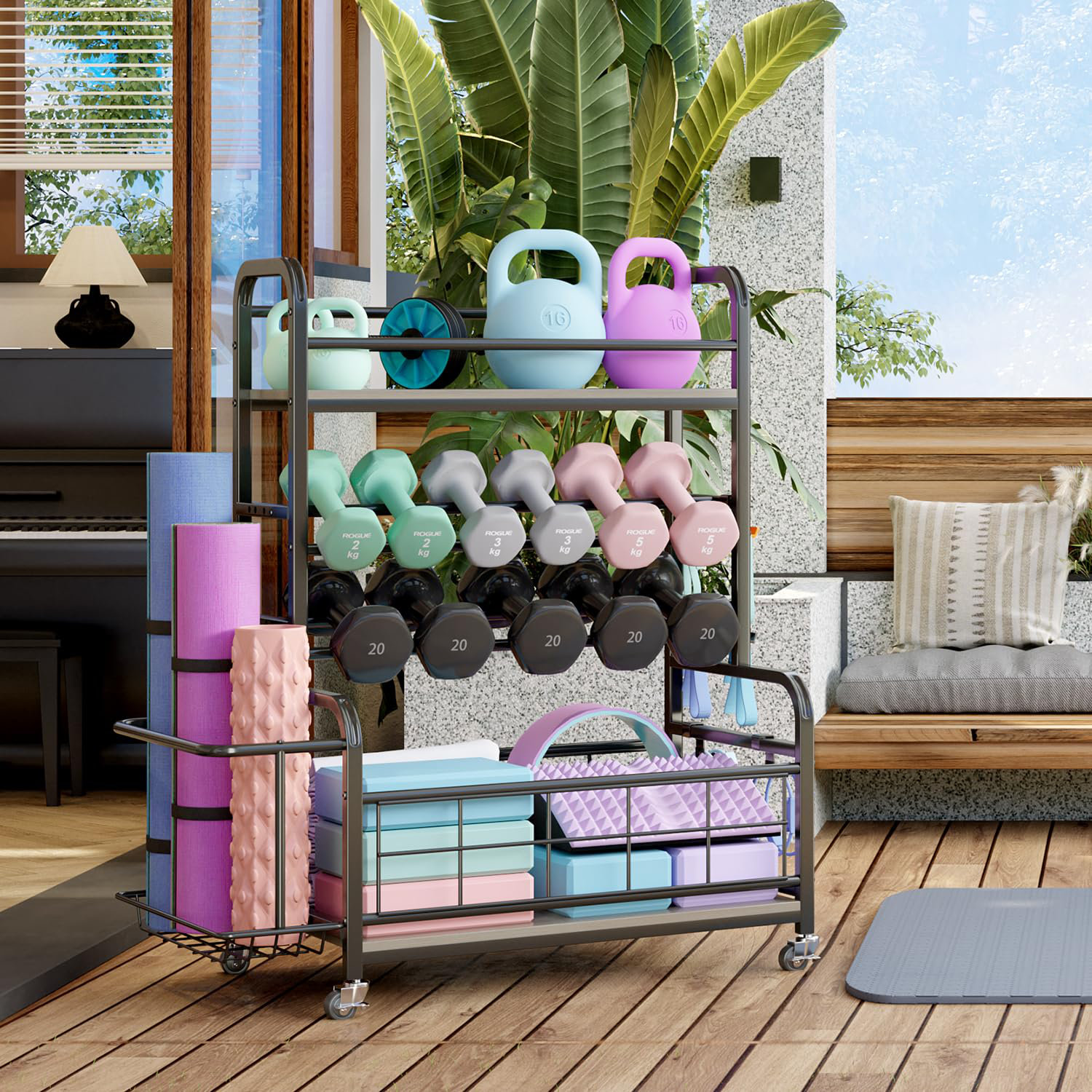 Latitude Run® 450LBS Dumbbell Rack,Weight Rack For Dumbbells,Weight ...