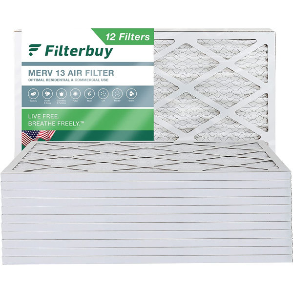 Filterbuy 10x30x1 Air Filter MERV 13, Pleated HVAC AC Furnace Filters ...
