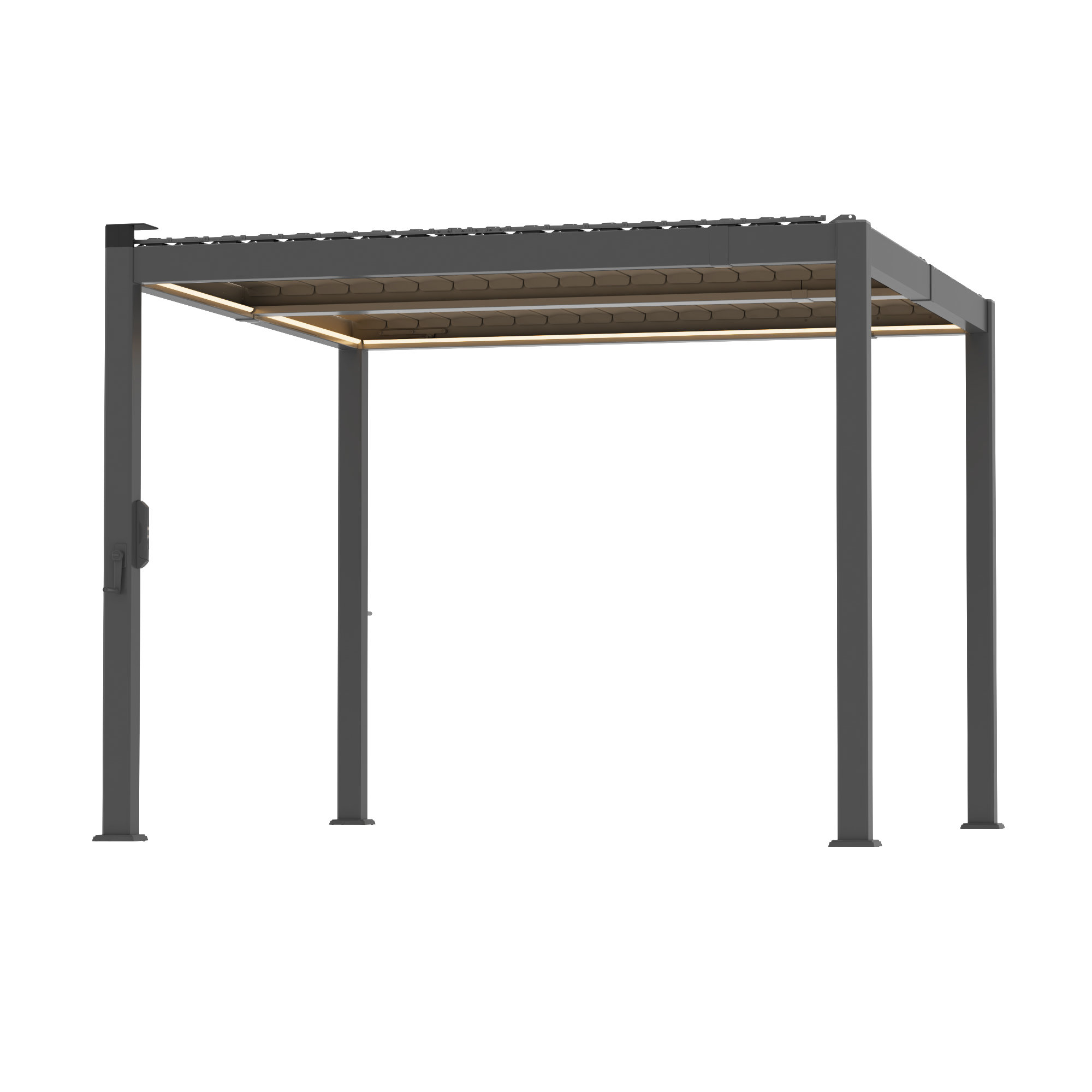 Causeway Bay LED-Equipped Full Aluminum Pergola with Adjustable ...