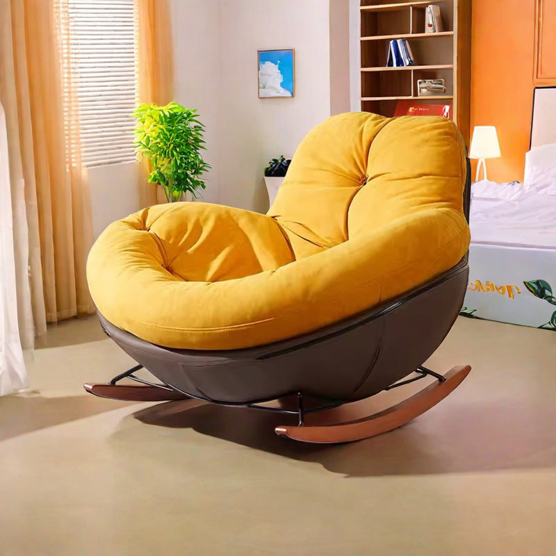 SUPROT Asymmetrical Design Rocking Chair Rocking Chair | Wayfair