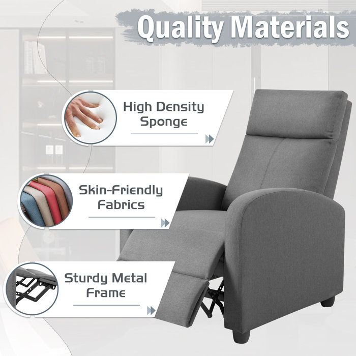 Red Barrel Studio® Neecy Upholstered Recliner & Reviews | Wayfair