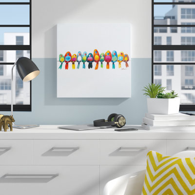 Ebern Designs Birds On A Wire III On Canvas Print & Reviews | Wayfair