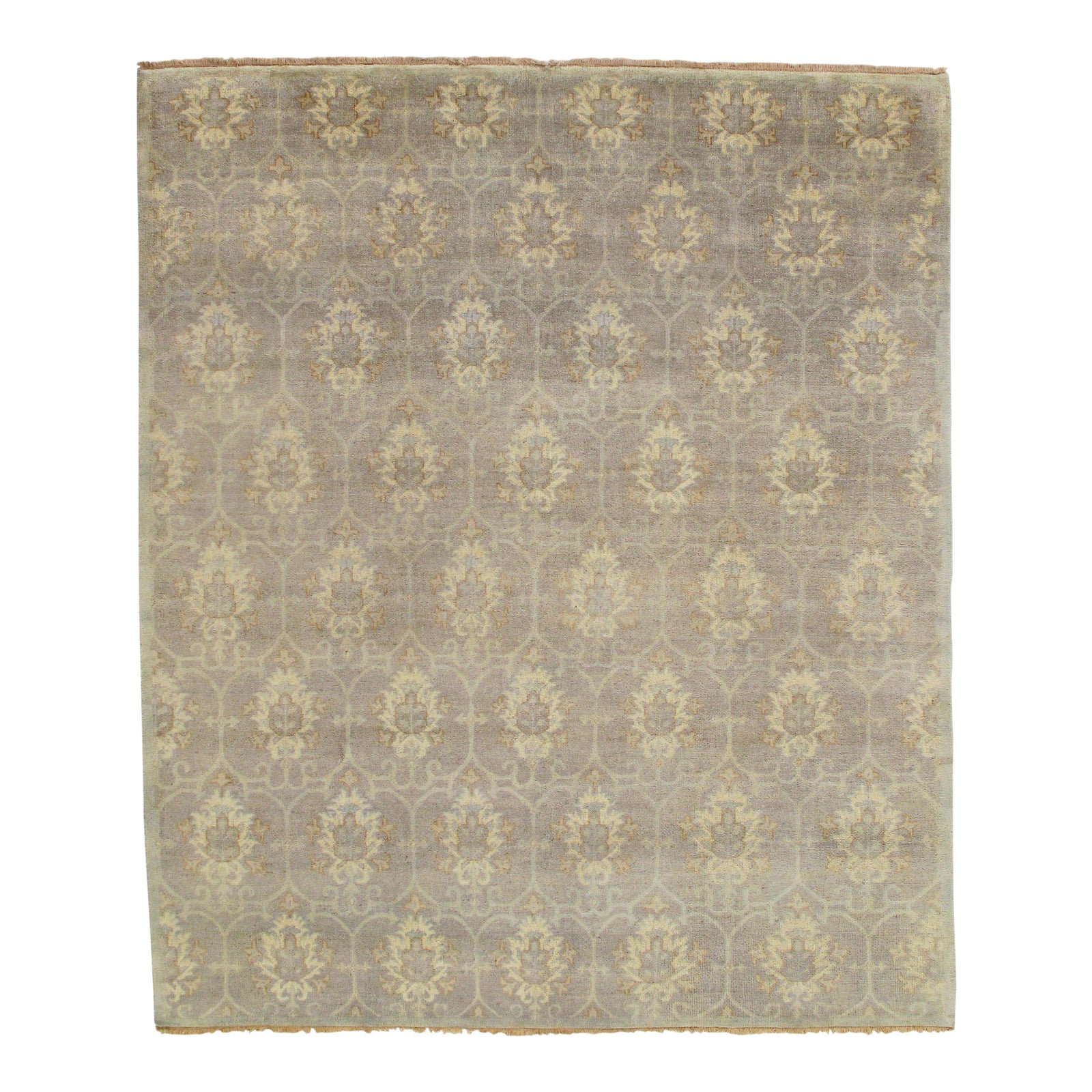 One Allium Way® One-of-a-Kind Hand-Knotted Gray 8'2" x 9'8" Wool Area ...