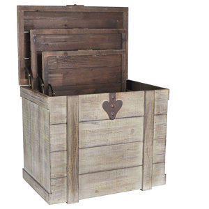 Steelside™ Charleigh 3 Piece Wooden Home Chest Set & Reviews | Wayfair