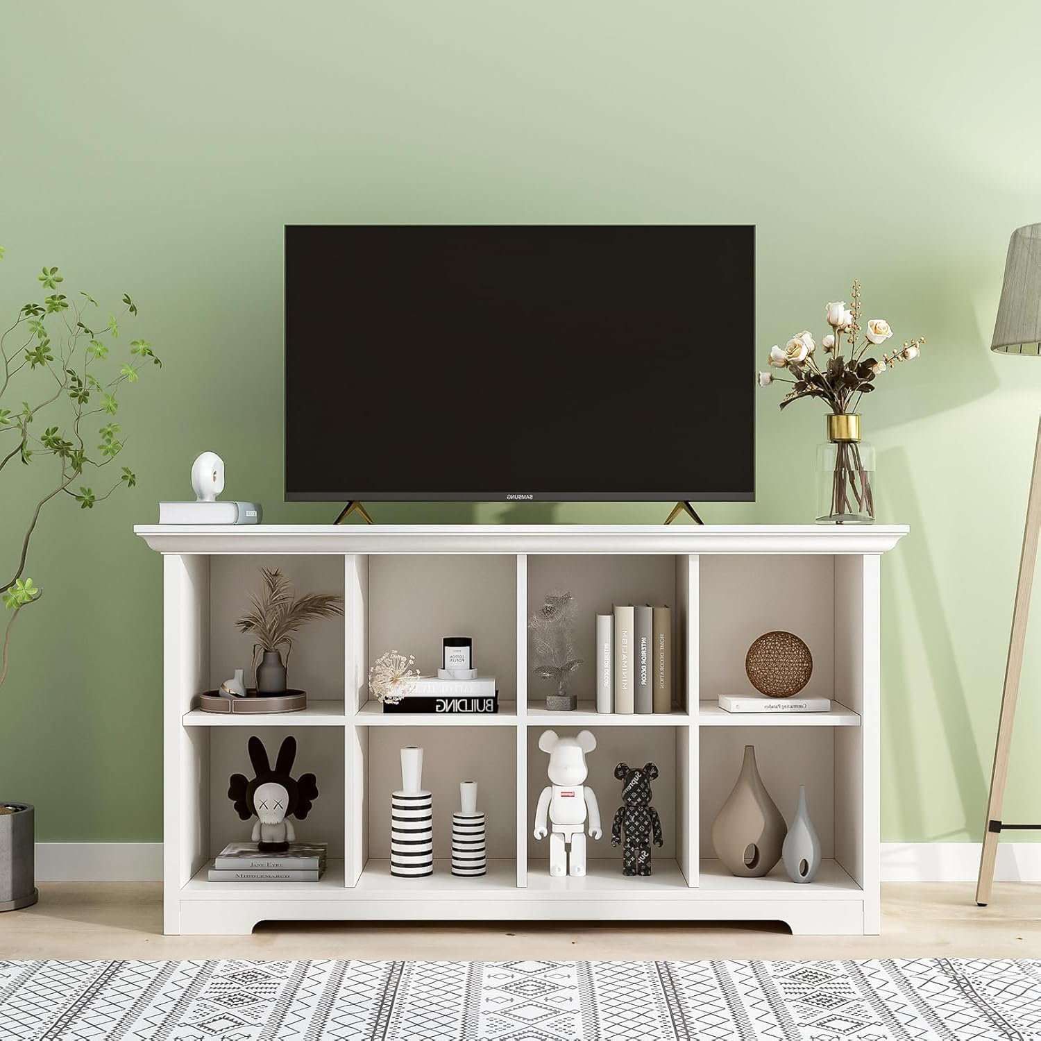 Red Barrel Studio® Cube Storage Bookcase With Base - Wooden 3 Tiers ...