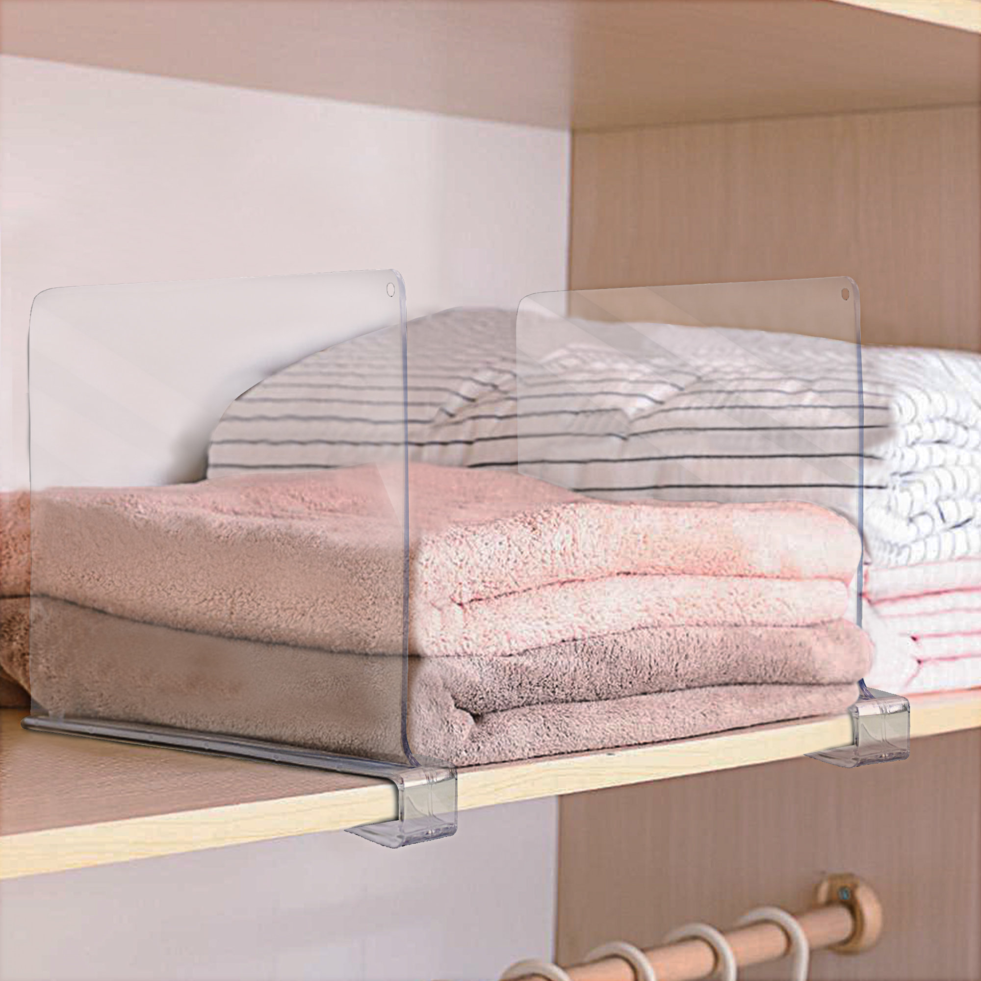 Sorbus ACR-SHLD Sorbus Acrylic Shelf Dividers 4 Pack & Reviews | Wayfair