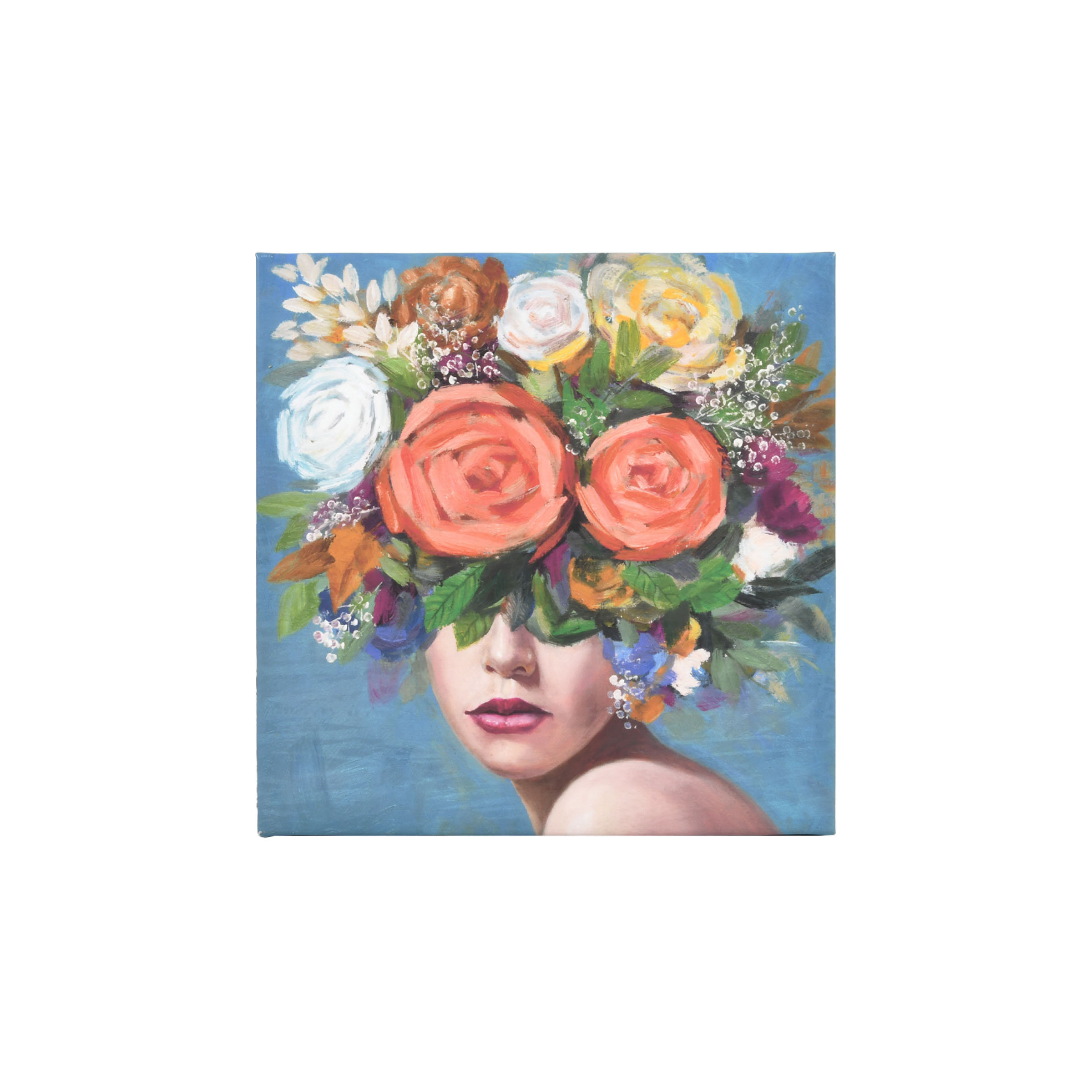 Winston Porter Glam Bright Flower Head Portrait 23.5" x 35.5" Canvas ...