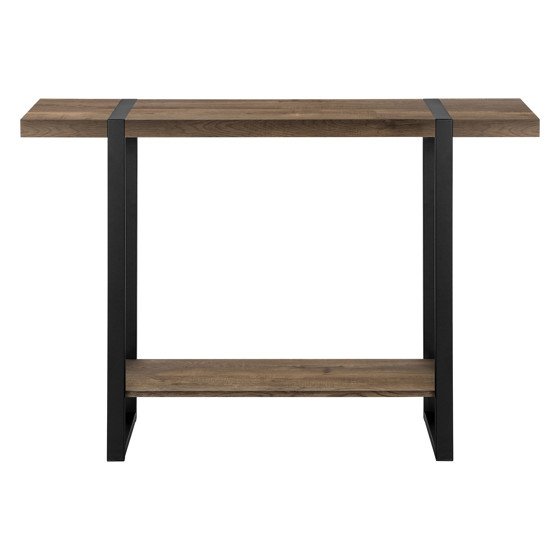 Latitude Run® Accent Console - Brown Laminate Surface, Metal Legs ...