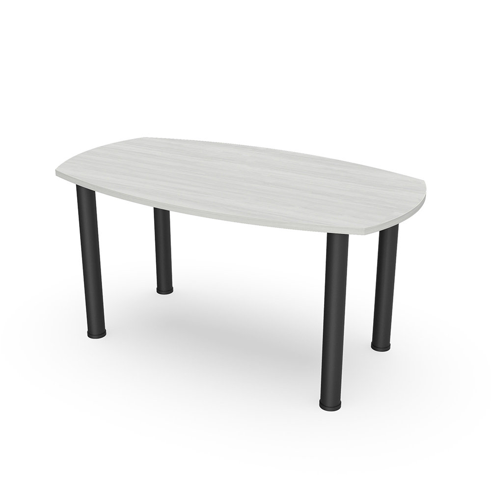 Skutchi Designs, Inc. 5 Ft Arc Boat Shaped Meeting Room Table with Post ...