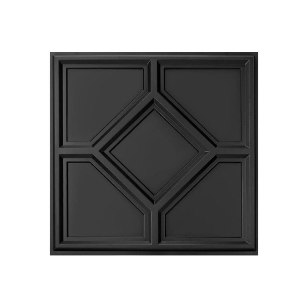 Latitude Run® 12 Packs Drop Ceiling Tiles, 24 X 24, Black | Wayfair