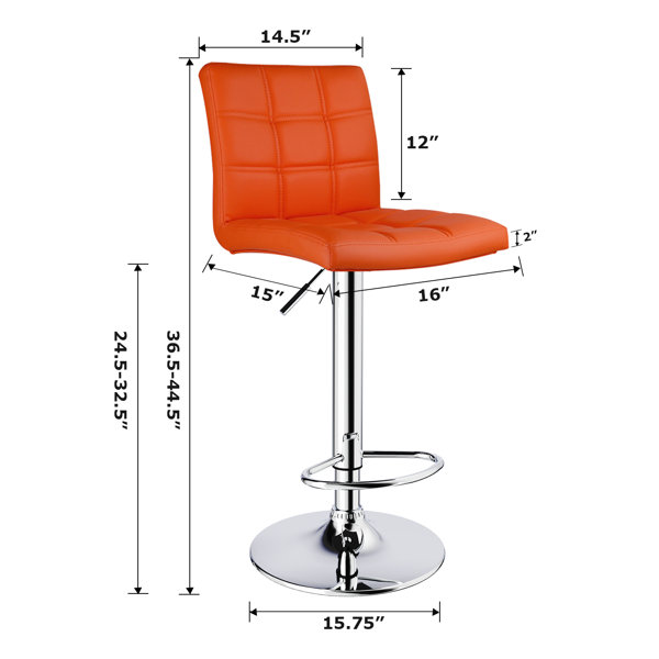 Latitude Run® Ludly 32.5" Adjustable Spin Bar Stool & Reviews | Wayfair