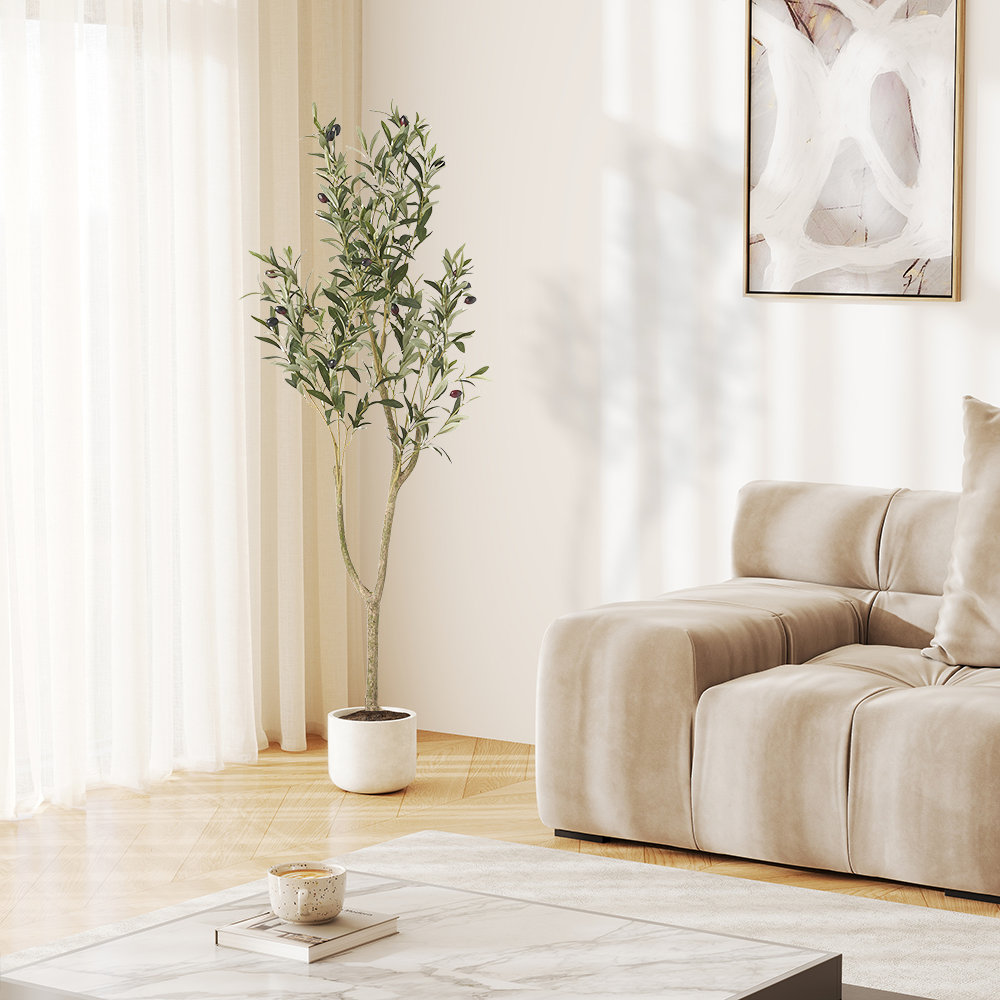 Primrue Faux Olive Tree , Lifelike Fake Olive Plant For Indoor And ...