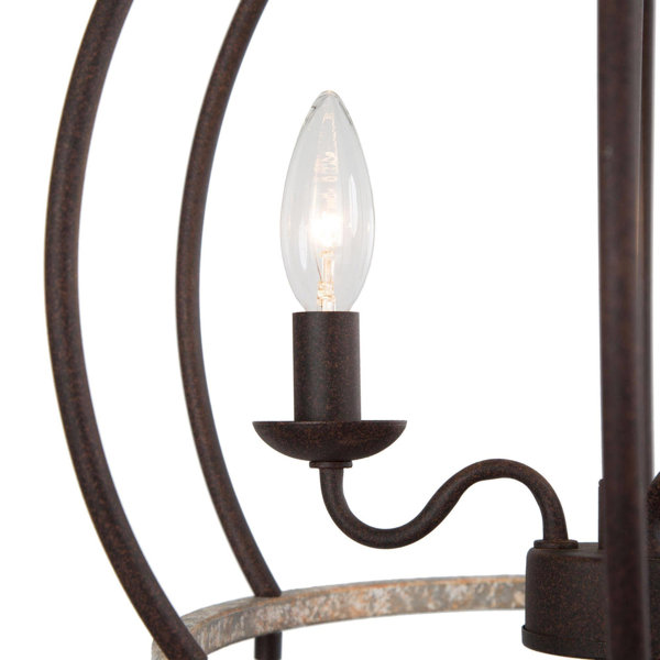 Gracie Oaks 3 - Light Unique/Statement Candle Style Globe Chandelier ...