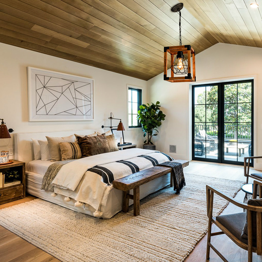 17 Stories 1-Light Cuboid Wood Pendant - Wayfair Canada