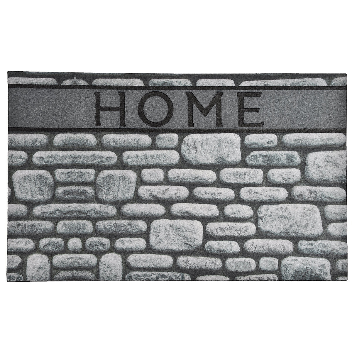 Evideco Outdoor Front Door Mat Home Stones Rubber Rug 30x18 Grey ...