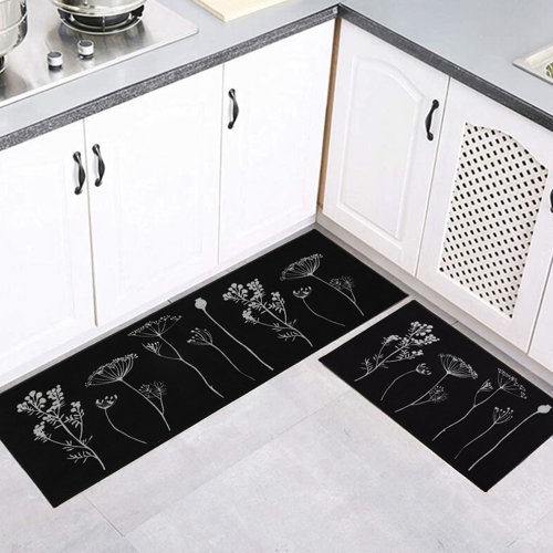 Black Kitchen Mats You'll Love | Wayfair