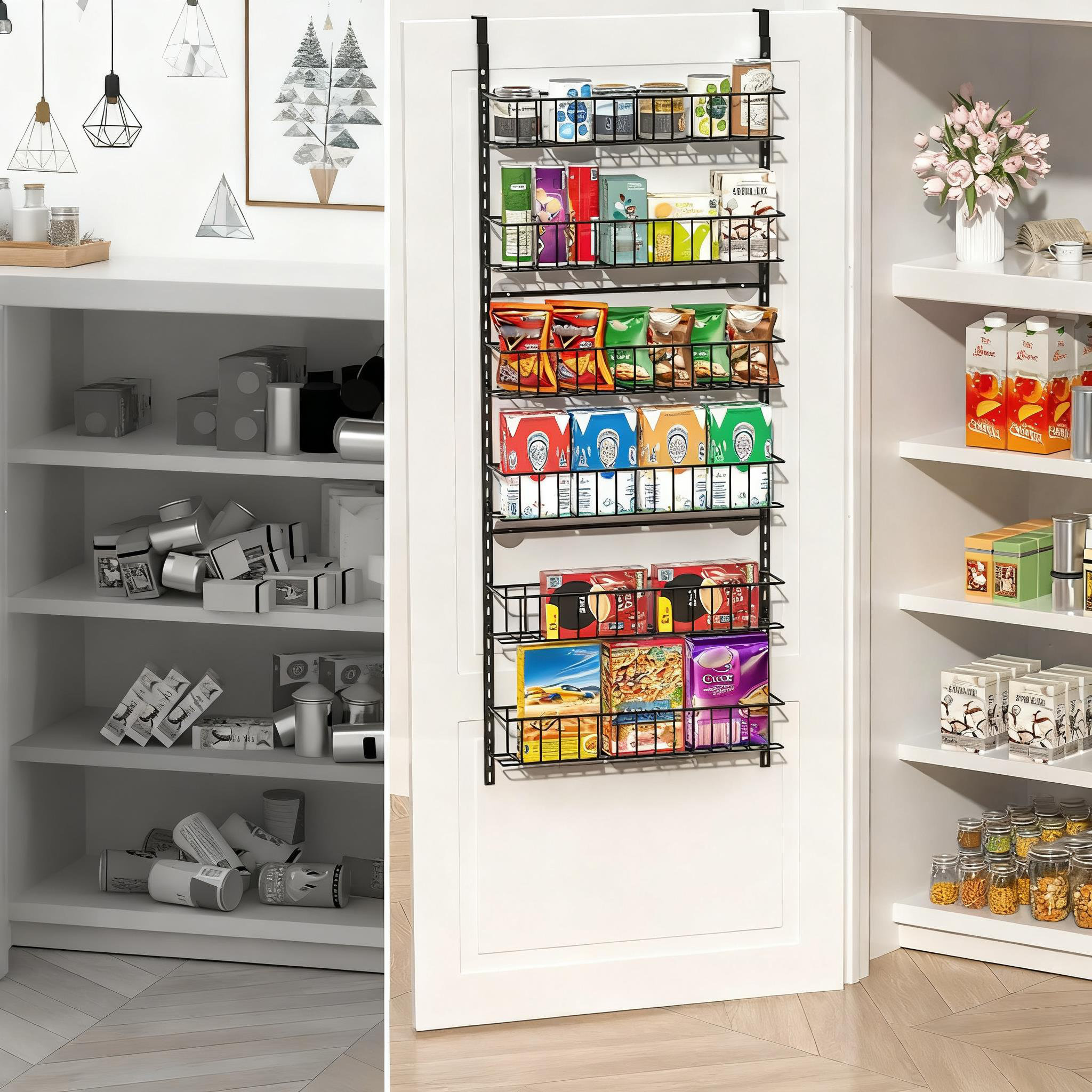 Mint Pantry® 6-Tier Over The Door Pantry Organizer Rack, Space Saving ...