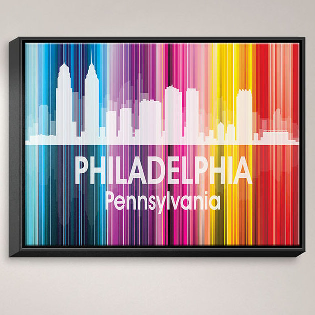 DiaNoche Designs 'City II Philadelphia Pennsylvania' Framed Graphic Art ...