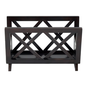 Fleur De Lis Living Solid Wood Magazine Rack | Wayfair