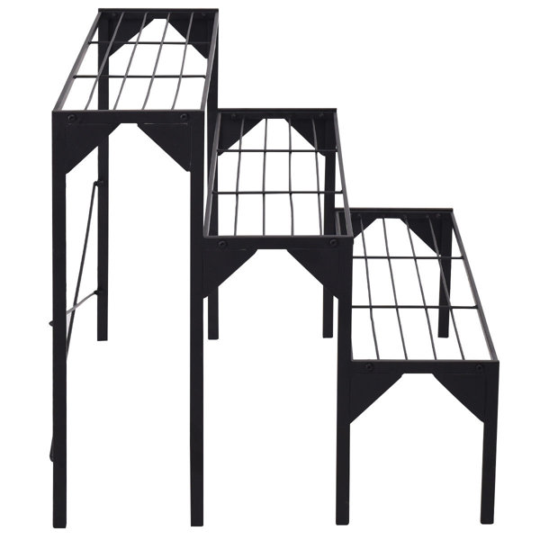Arlmont & Co. 3 Tier Outdoor Metal Heavy Duty Modern For Multiple Plant ...