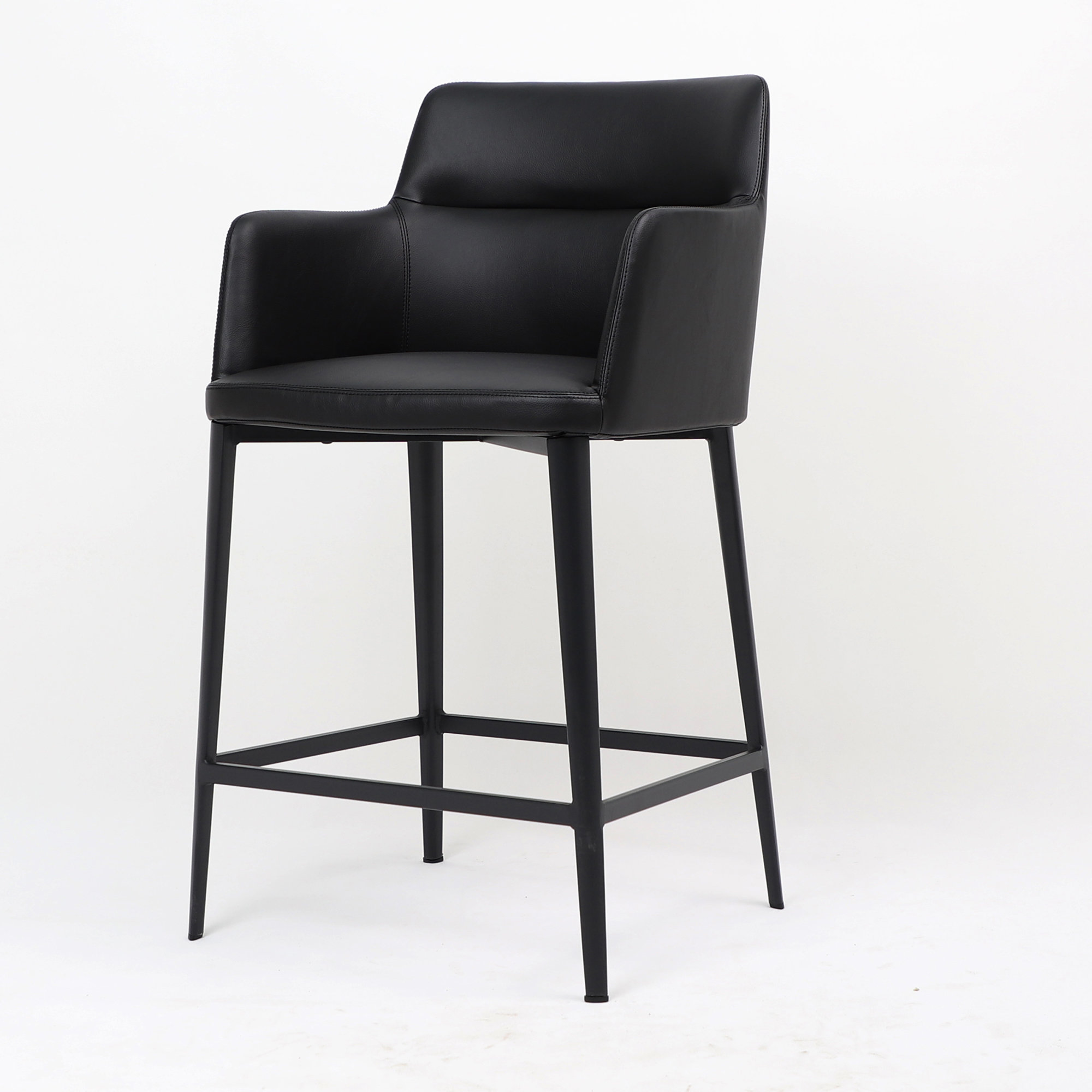 Orren Ellis Jahnke Earle Leatherette Bar & Counter Stool (29/25 inch ...