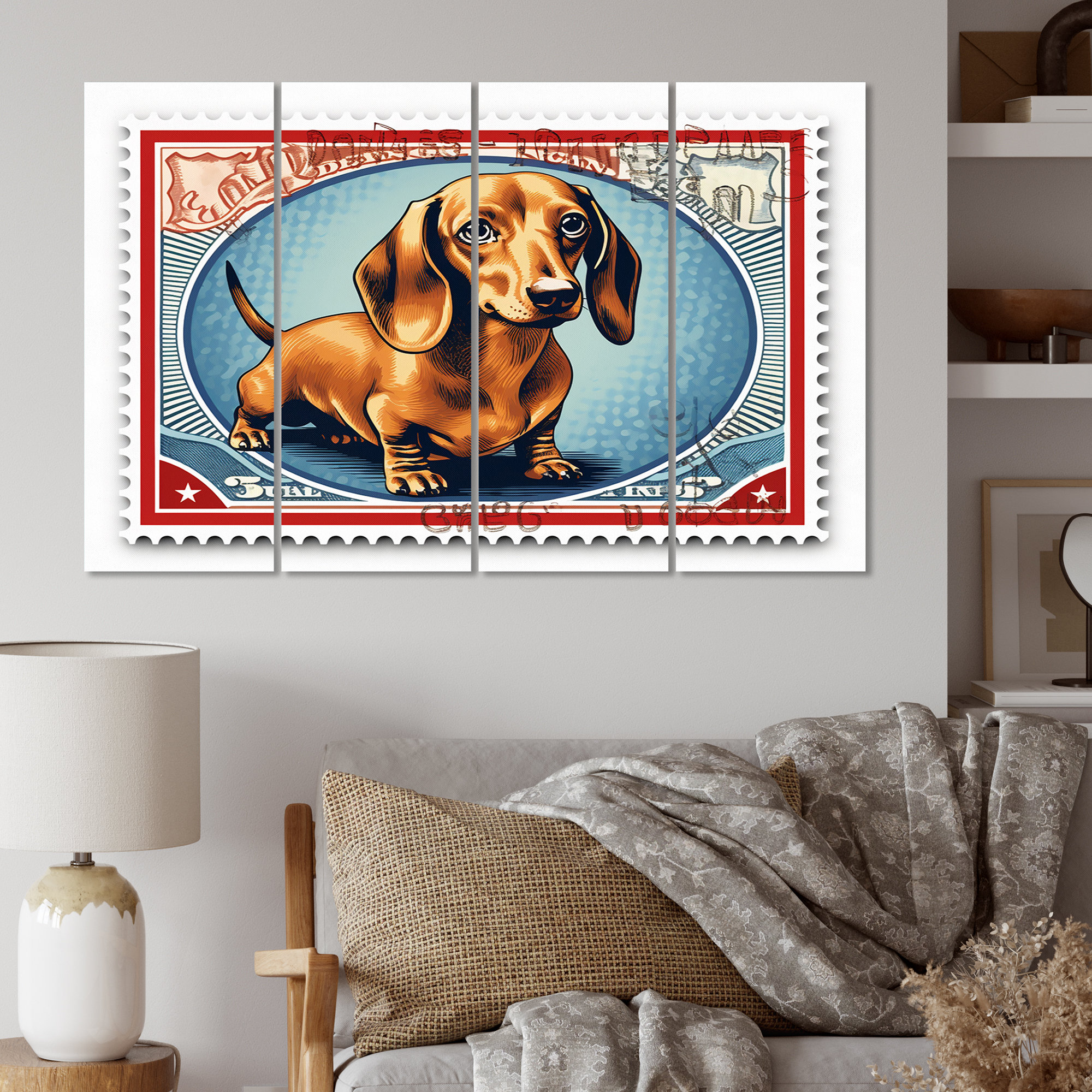 Red Barrel Studio® Retro Stamp Illustration Of Cute Dachshund V 4 ...