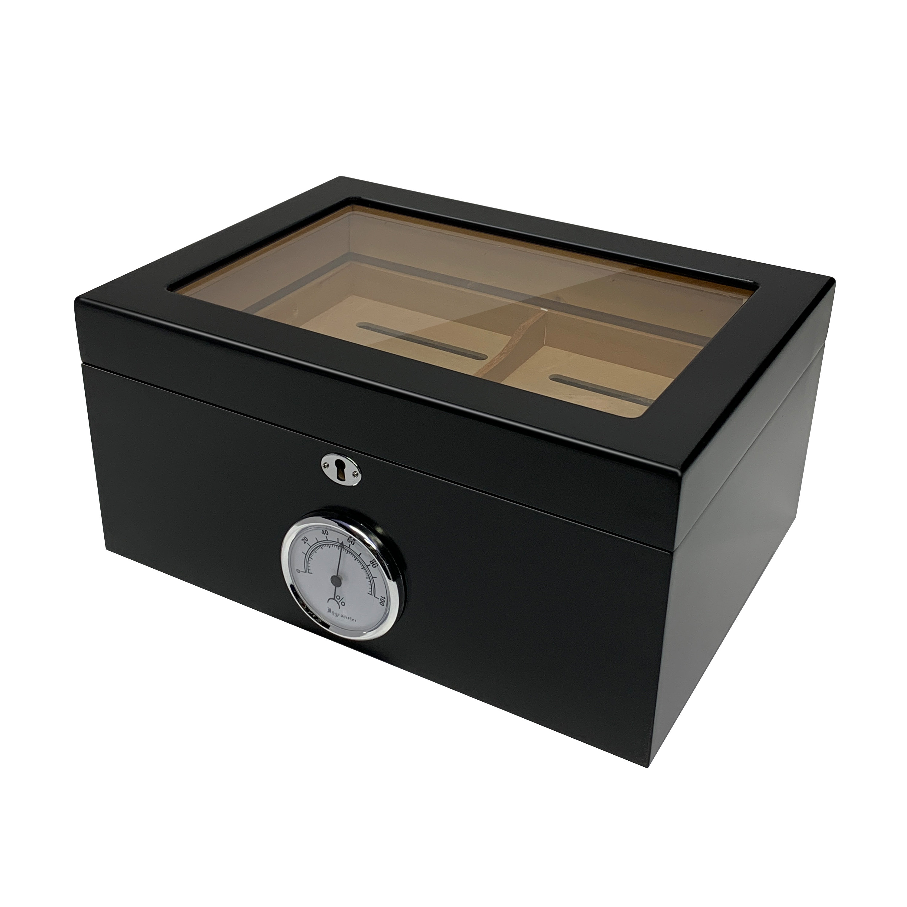 Quality Importers Bally Black Cigar Humidor by Humidor Supreme, 100 ...