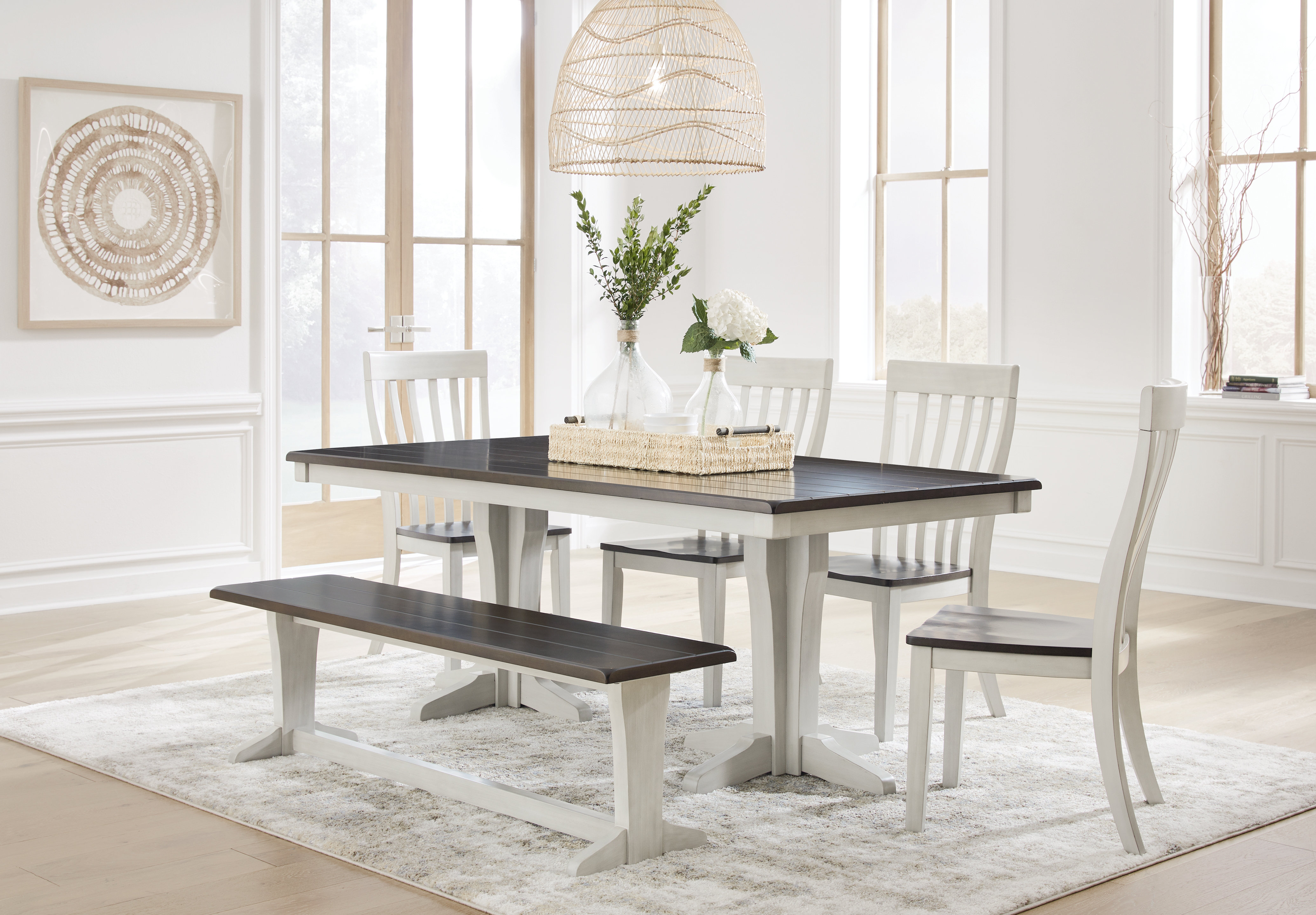 Rosalind Wheeler Darborn Dining Table, 4 Chairs and Bench - Wayfair Canada