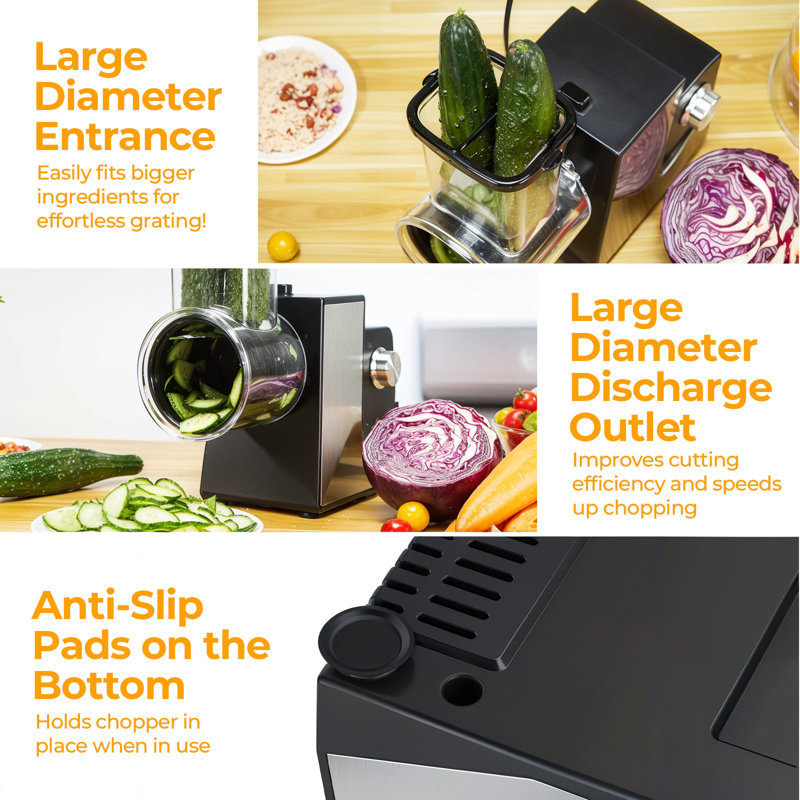 Fitnate Efficient Electric Grater Multifunctional Slicer Shredder | Wayfair
