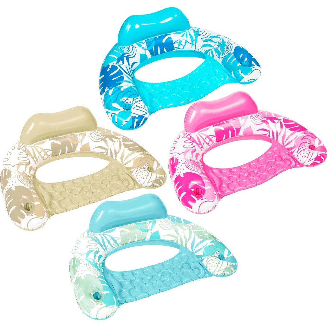 DESIGN SHOP BY SHELL Inflatable Pool Floats Adult, 4 Pack Pool Chairs ...
